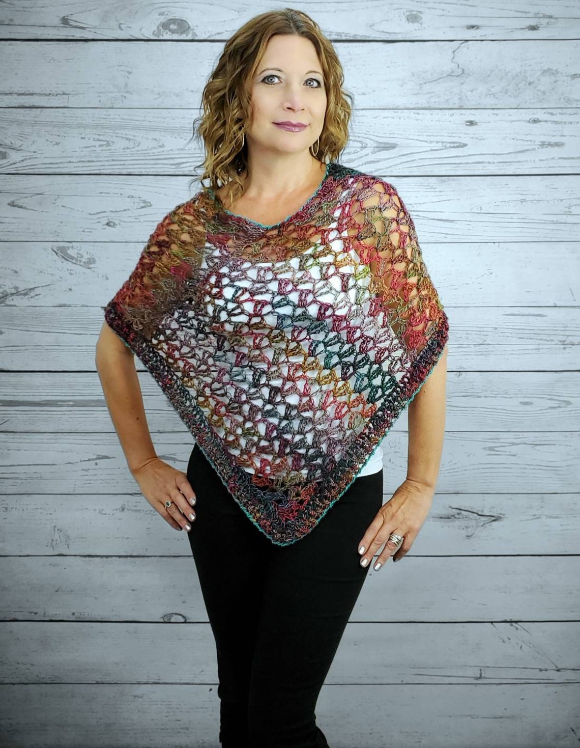 Lacey Open Weave Crochet Shawl Shawls and Wraps for Women - Etsy