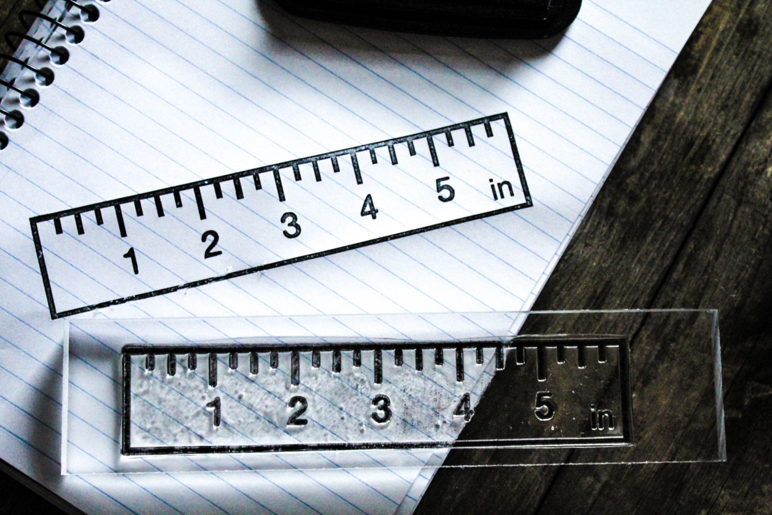5 Inch Ruler Stamp 1x5 inch Stamp | Etsy