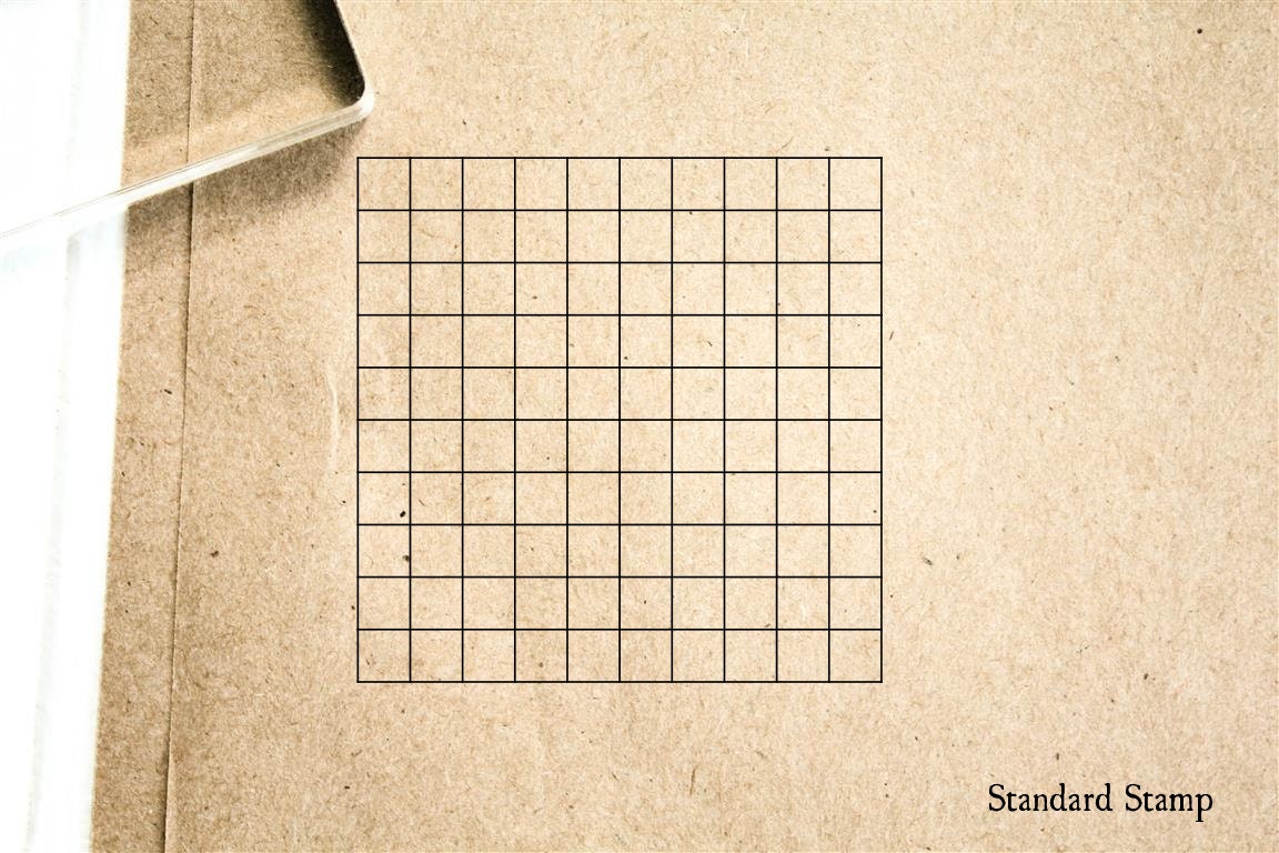 Grid Rubber Stamp 2 x 1 custom grid stamp | Etsy