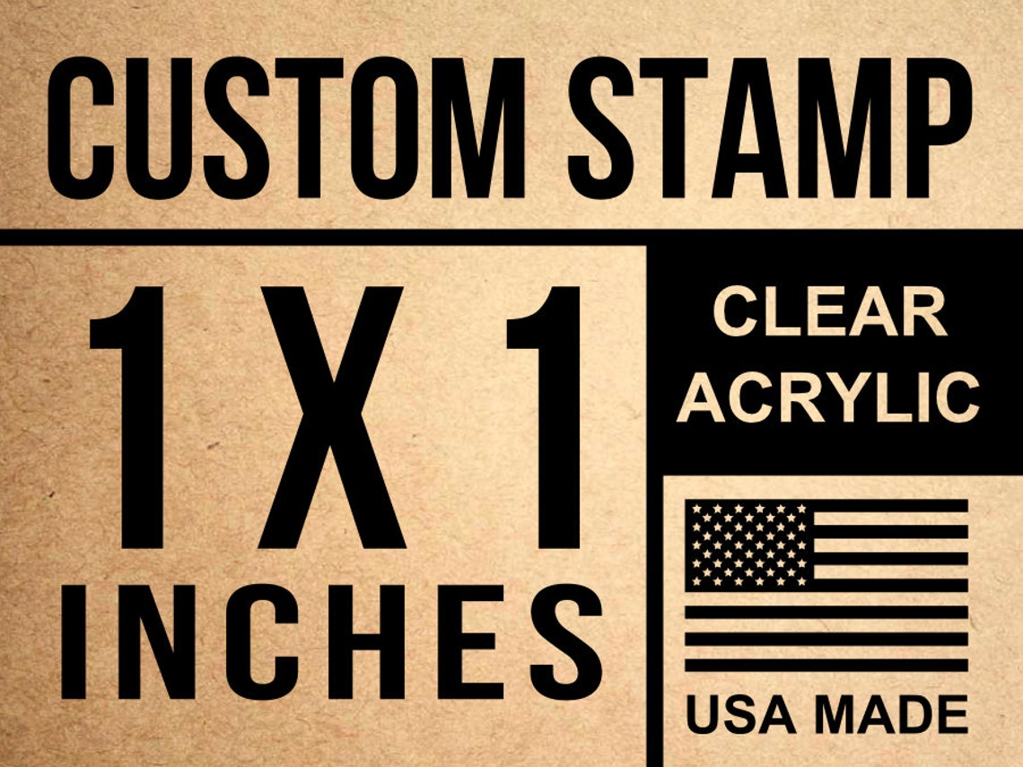 1x1 Inch Custom Stamp Personalized Stamp Logo Stamp | Etsy