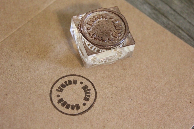 Custom Logo Stamp 1x1 Inches | Etsy