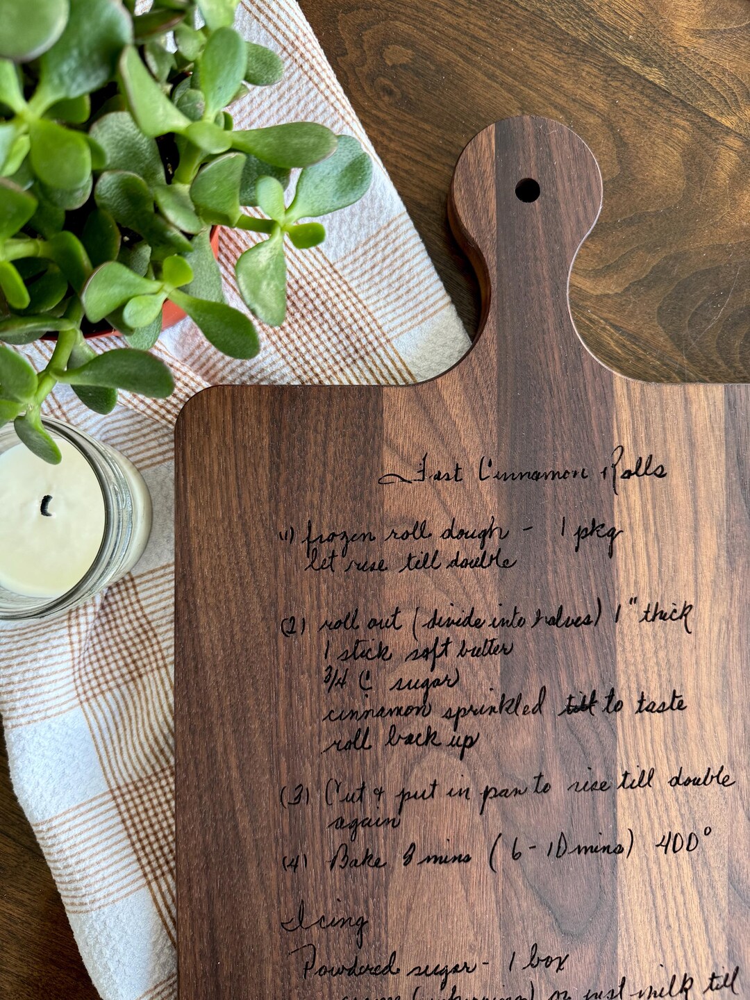 Custom Recipe Cutting Board: Handwritten Engraved Gift, Personalized - Etsy