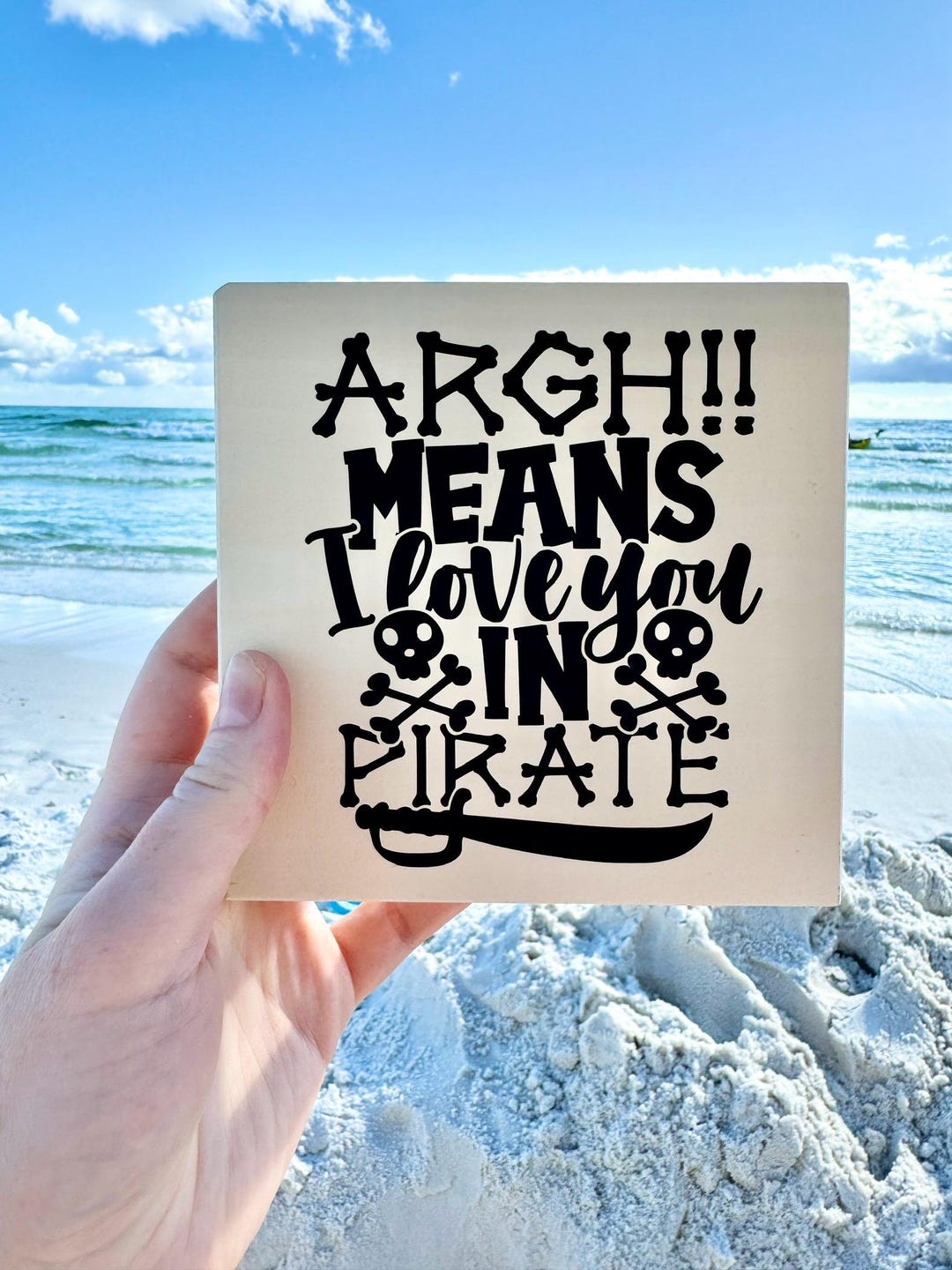 Argh Means I Love You in Pirate Wood Sign/ Pirate Room Decor / Pirate ...