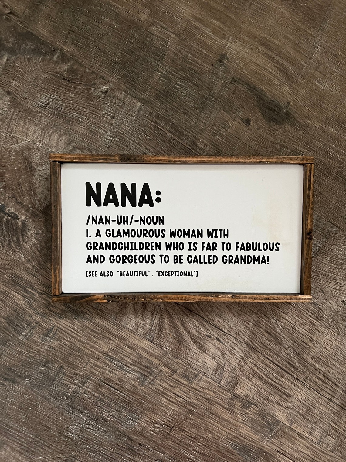 Nana Definition Wood Framed Sign / Funny Grandma Quote / Gift - Etsy