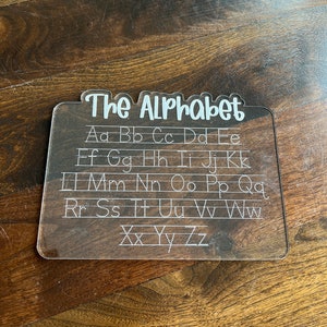 Custom Acrylic Name Tracing Board, Personalized Dry Erase Board for ...
