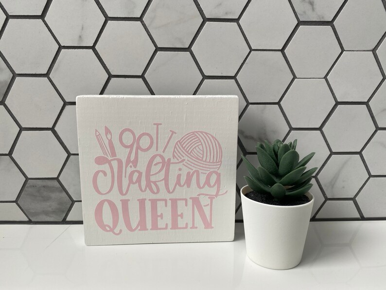 Crafting Queen Wood Sign /craft Room / Mini Craft Room Sign / Craft ...