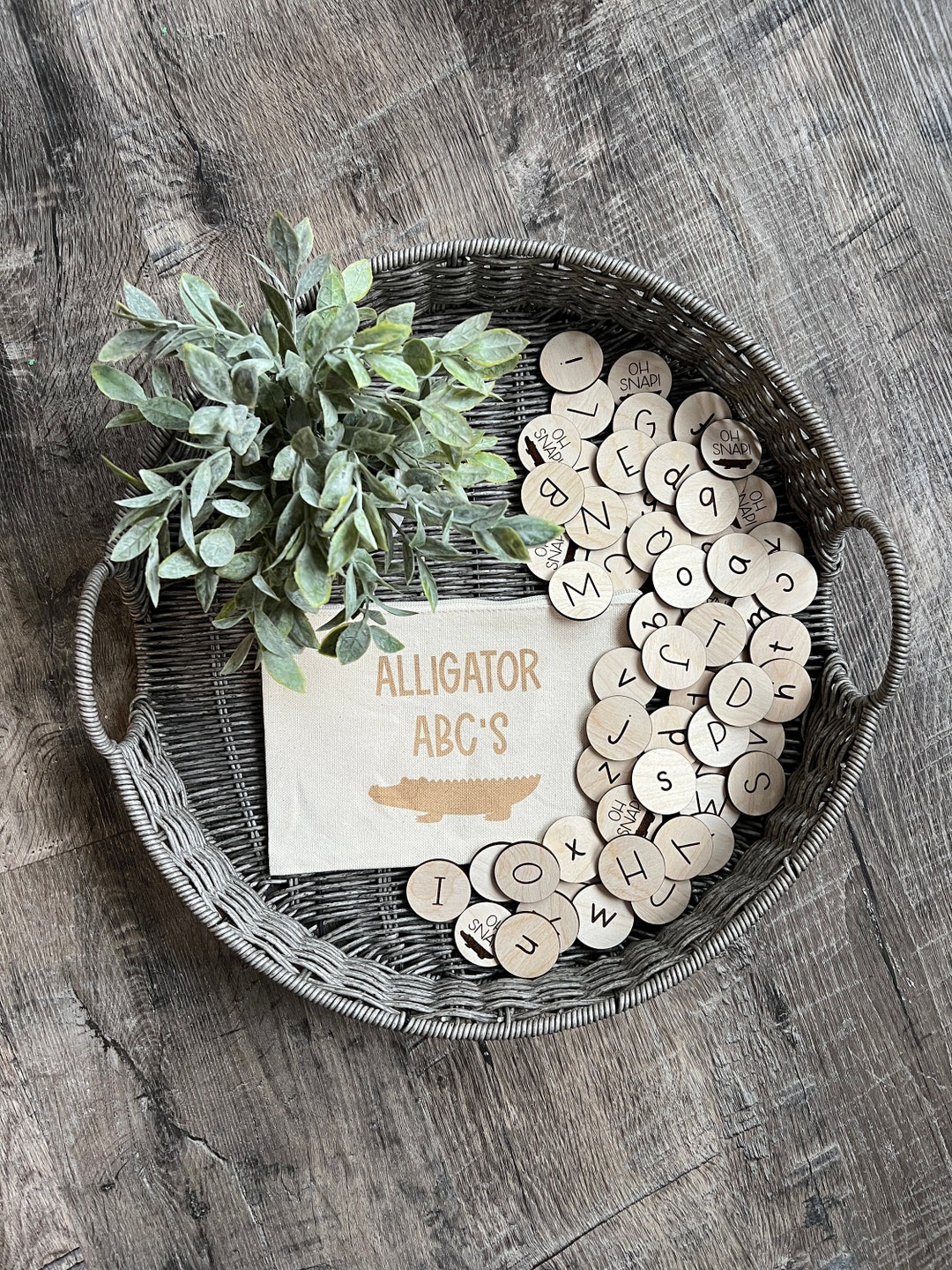 ABC Game for Preschool, Alphabet Learning Game, Wood Alphabet Coins ...