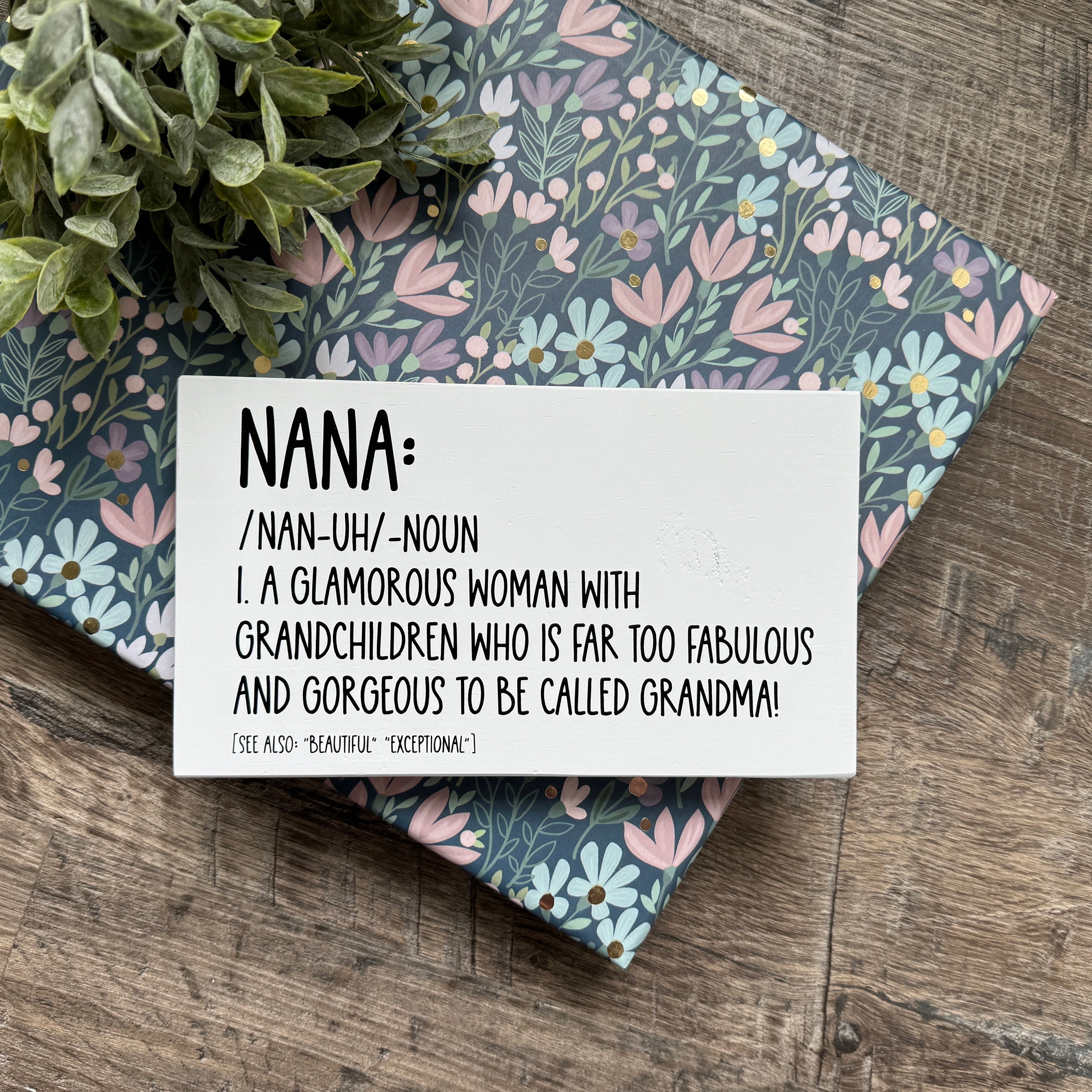 Nana Definition Wood Framed Sign / Funny Grandma Quote / Gift for ...