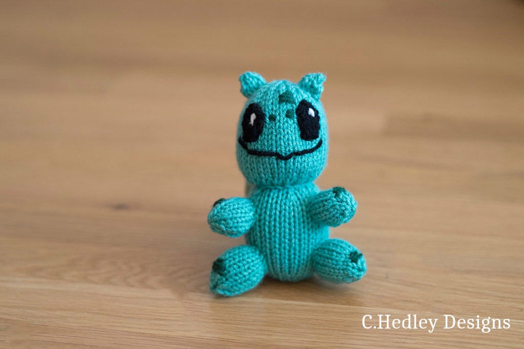 Mini Knitted Plush Bulbasaur - Etsy
