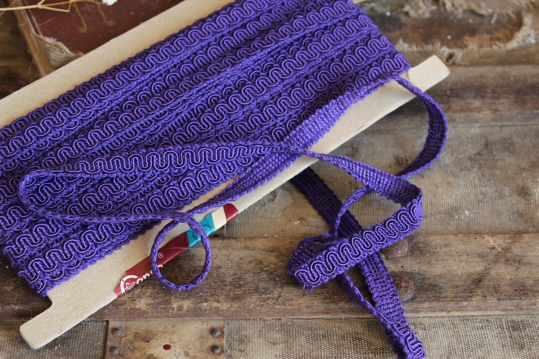 Vintage 1990s Purple Gimp Trim, Conso 1/2" Wide Scroll, 3 Yards, Sewing ...