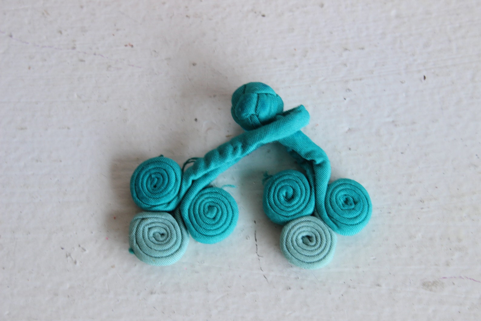 Vintage 1960s Frog Closures / Set of Five Teal Fabric Toggle | Etsy