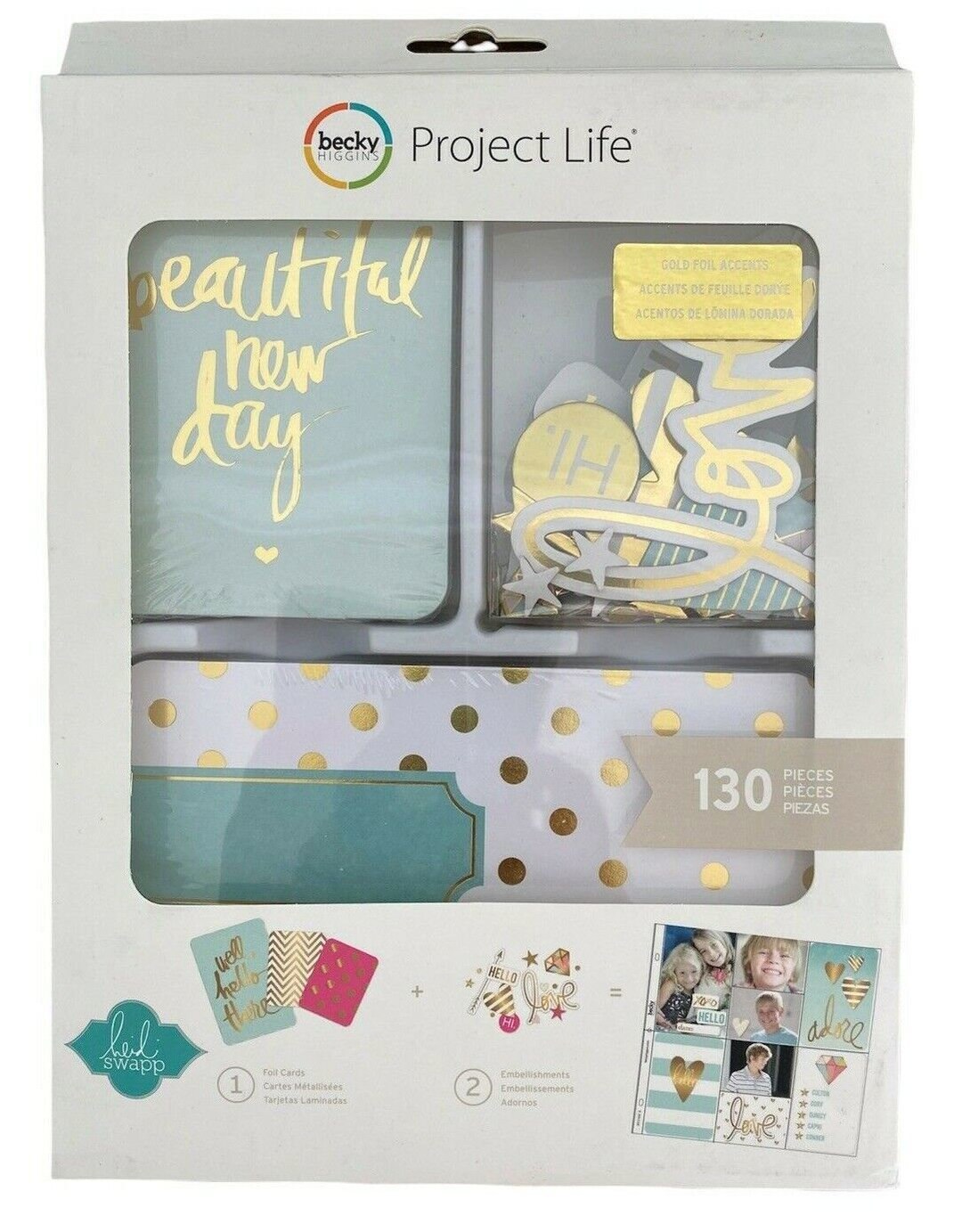 Becky Higgins Project Life Gold Foil Scrapbooking Journaling Cards New ...