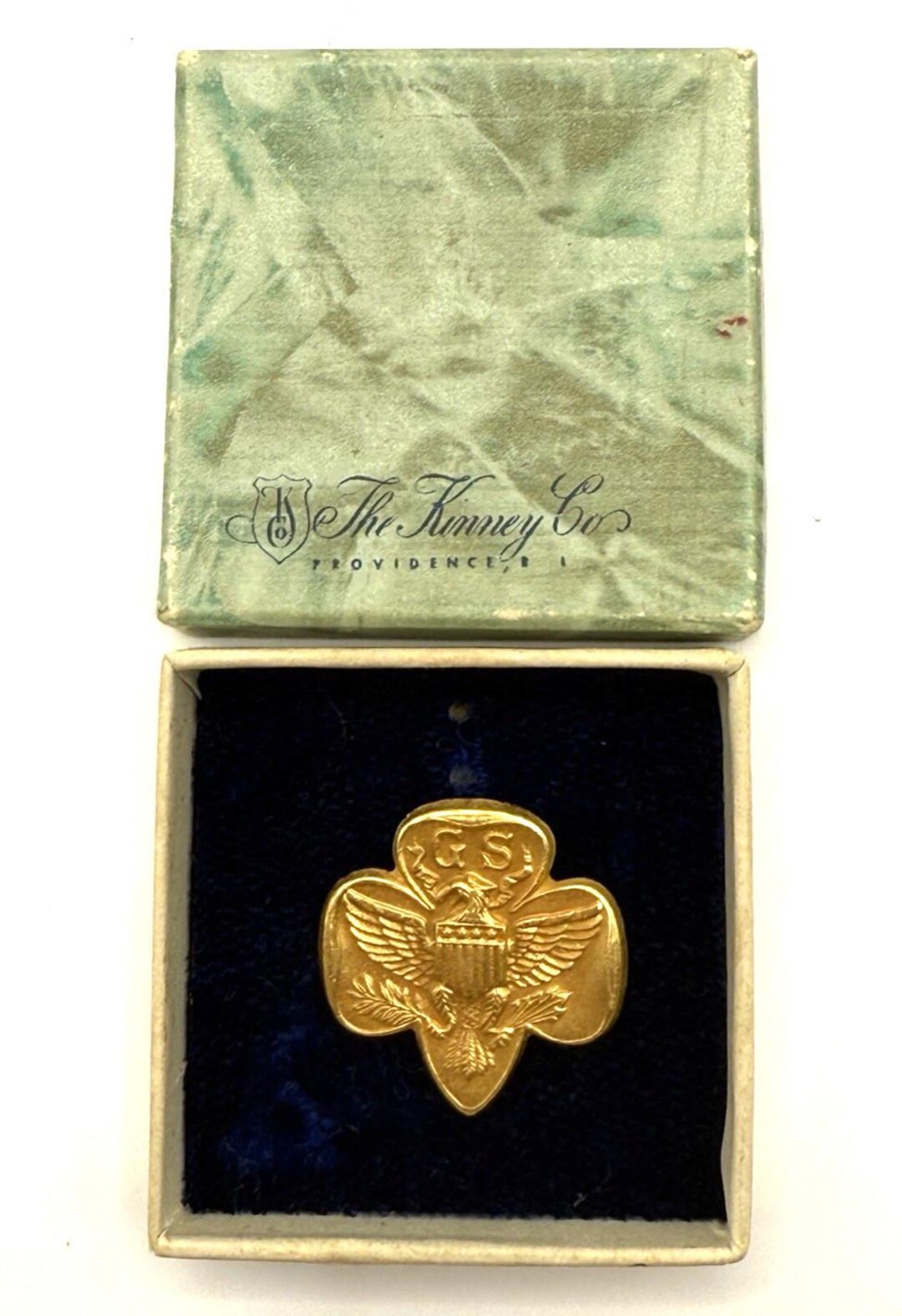 Vintage Kinney Signed 10K Gold Filled Girl Scout Pin With Box - Etsy