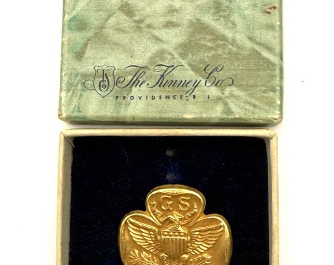 Vintage Kinney Signed 10K Gold Filled Girl Scout Pin With Box - Etsy