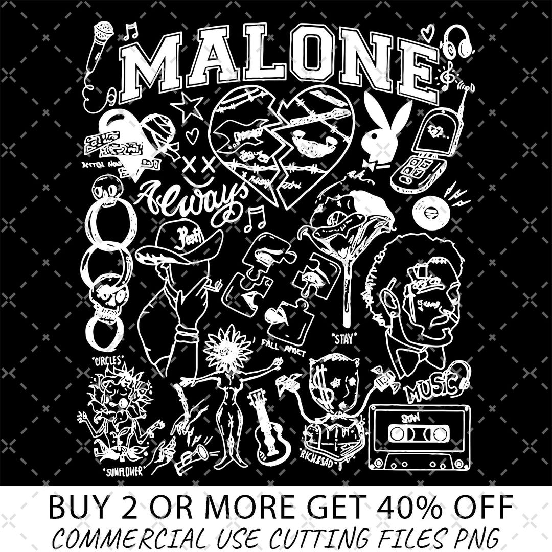 Post Malone Album PNG, Posty Digital File, Lost My Boyfriend Png File ...