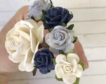 Blue hair flower | Etsy