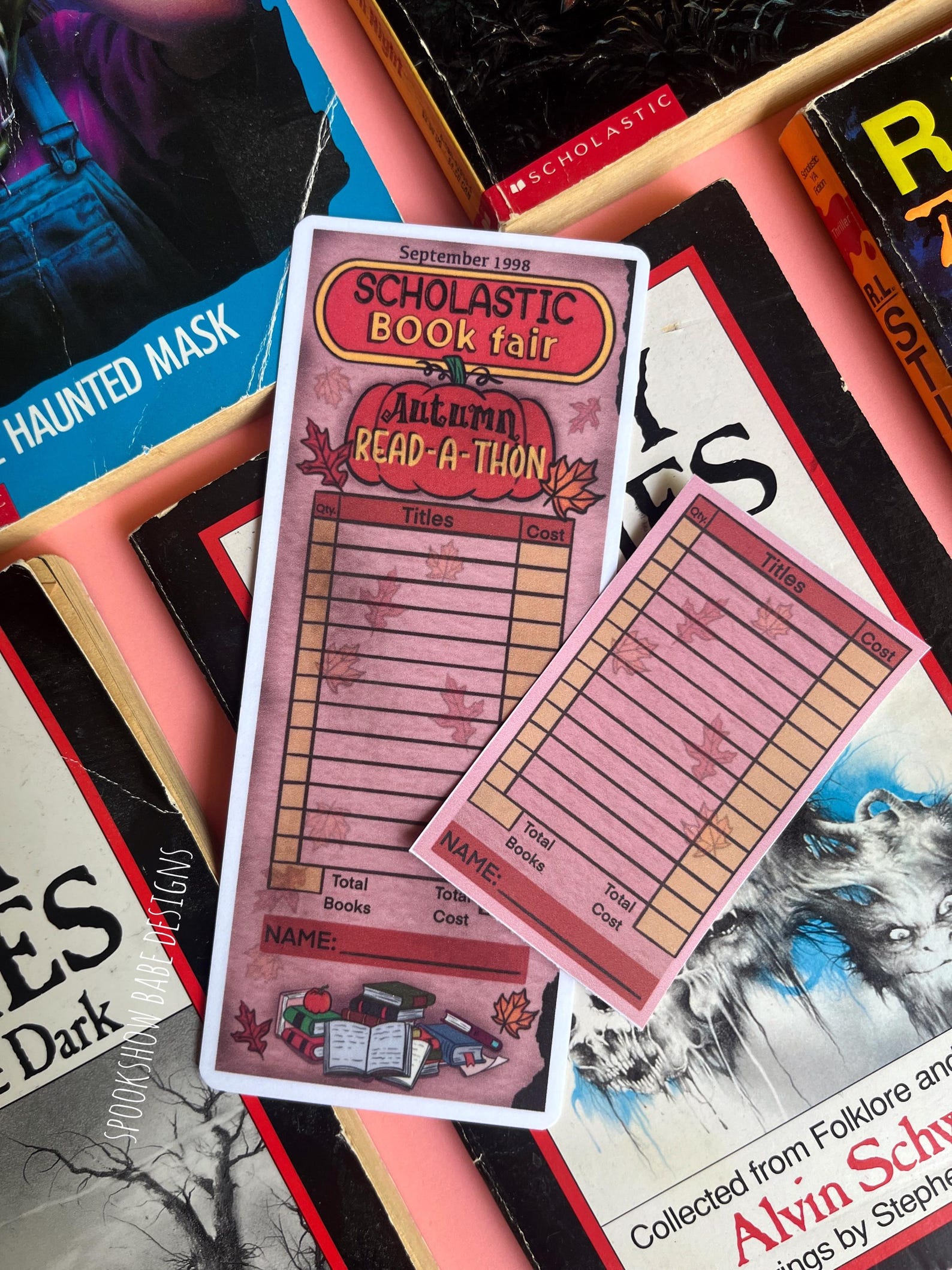 Scholastic Book Fair Order Form 90s, 80's Nostalgic Halloween Bookmark ...