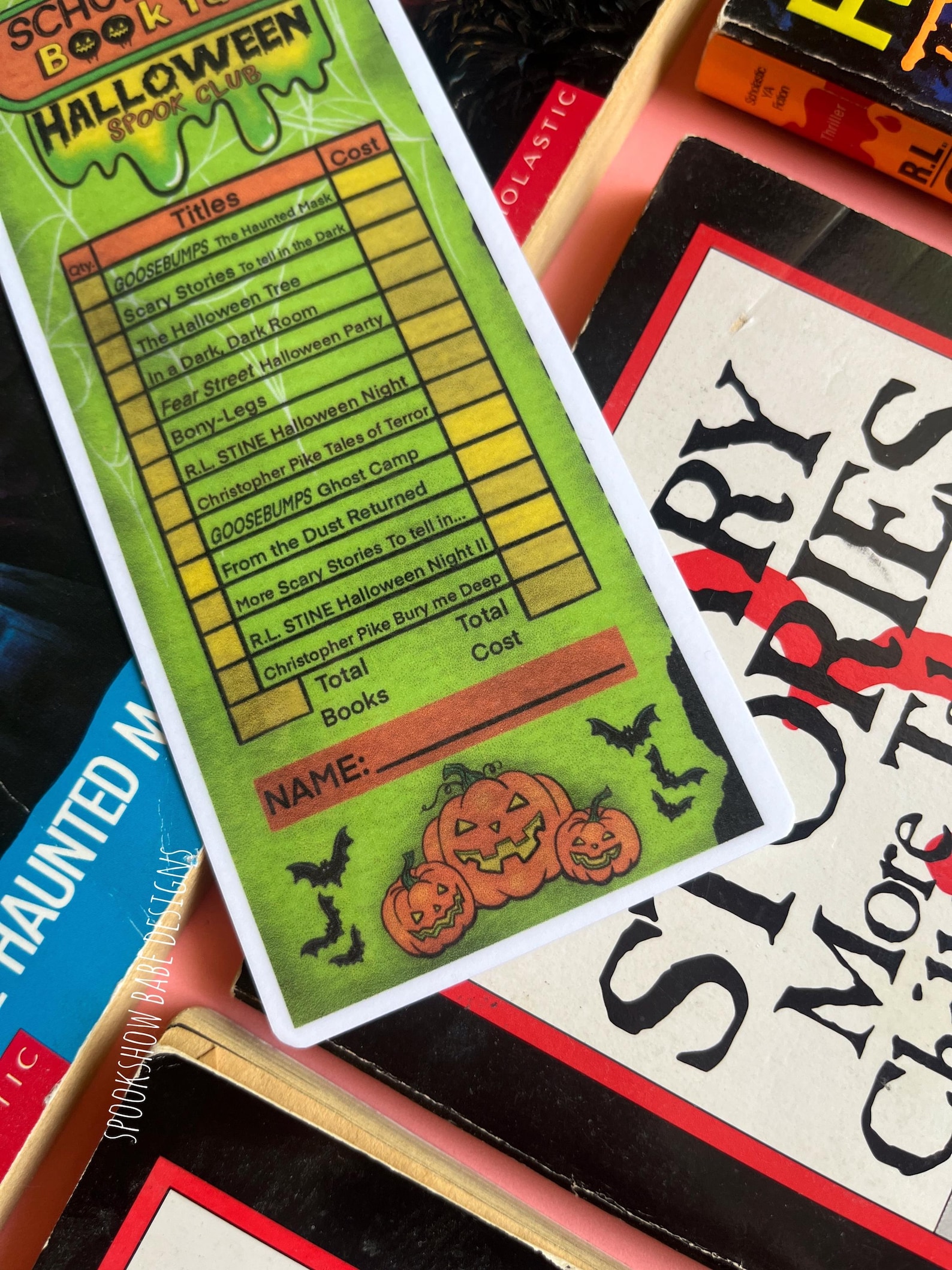 Scholastic Book Fair Order Form 90s, 80's Nostalgic Halloween Bookmark ...