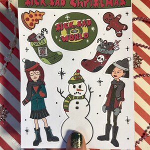 Daria Christmas Sticker Sheet/planner Stickers/90s Nostalgia/christmas ...