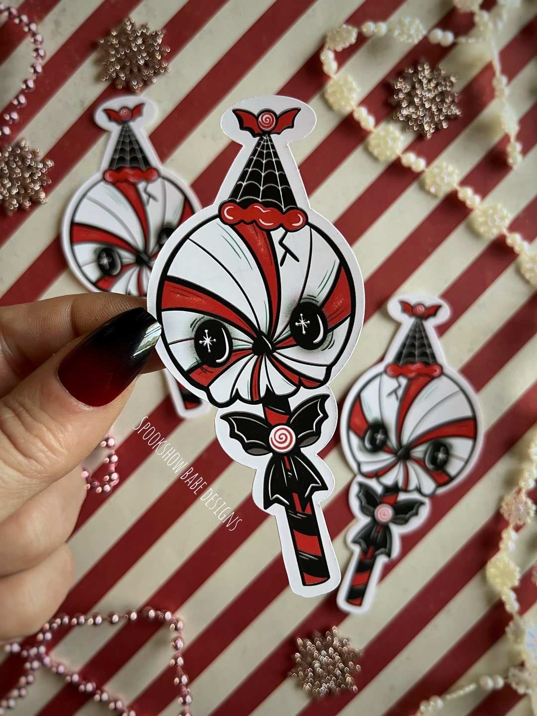 Christmas Candy Sticker/planner Stickers/creepy Cute Stickers/christmas ...