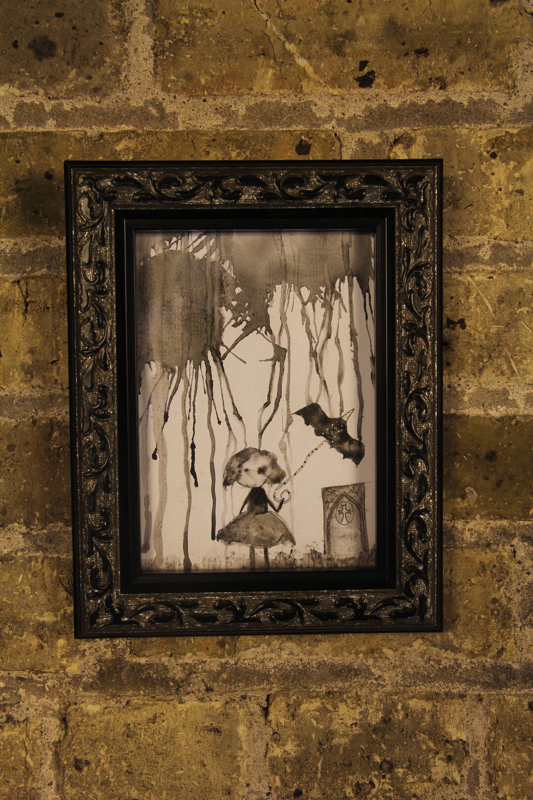 Horror Decor_gothic Home Decor_halloween Decor_creepy Art_cemetery ...