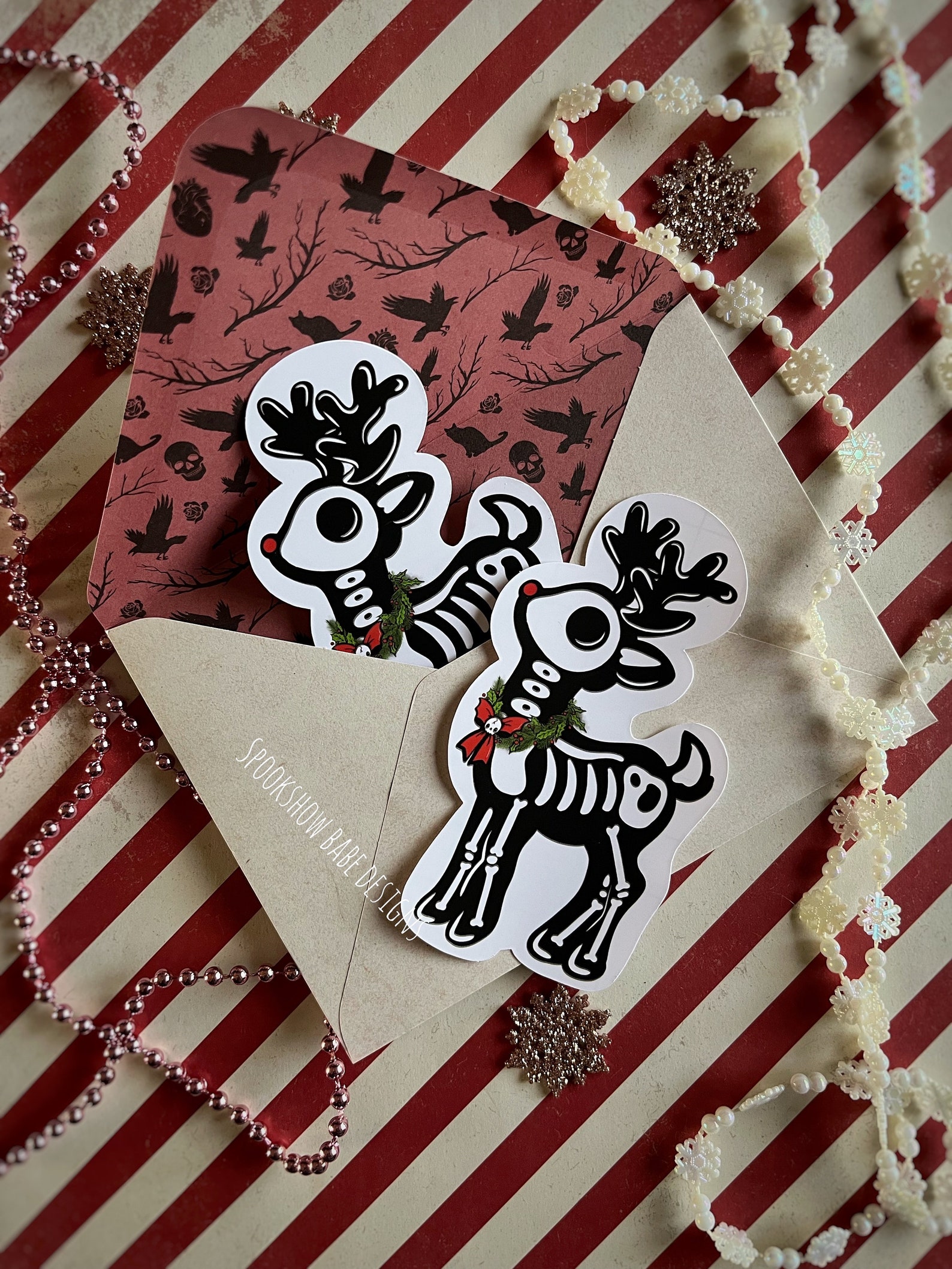 Large Christmas Sticker/planner Stickers/creepy Cute Stickers/handmade ...