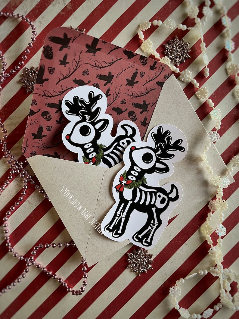Large Christmas Sticker/planner Stickers/creepy Cute Stickers/handmade ...