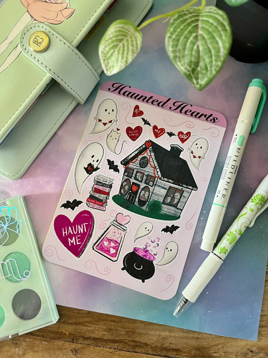 Valloween Sticker Sheet/valentines Sticker Sheet/ghost Sticker Sheet ...