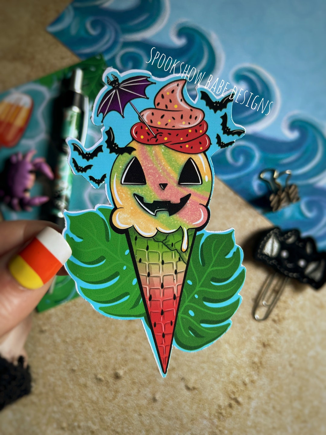 Summerween Sticker/ice Cream Sticker/gothic Sticker/food Sticker ...