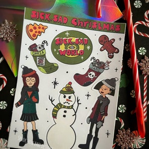 Daria Christmas Sticker Sheet/planner Stickers/90s Nostalgia/christmas ...