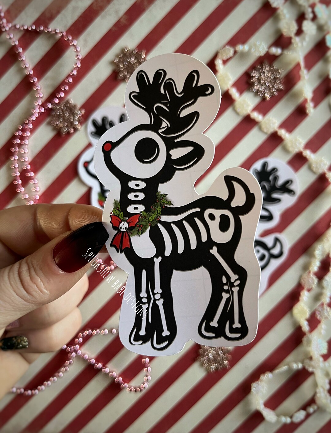 Large Christmas Sticker/planner Stickers/creepy Cute Stickers/handmade ...