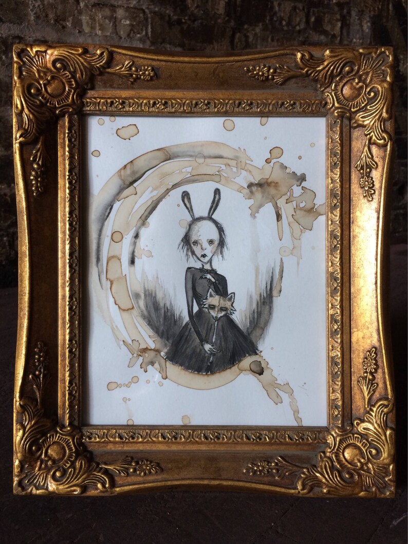 Rabbit Art Print/gothic Home Decor/bunny Art Print/witchy Art - Etsy