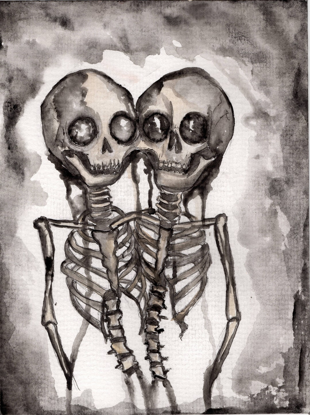 Conjoined Twins_conjoined Skeleton_halloween Decor_gothic Home Decor ...