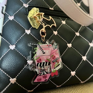 Acrylic Gothic Keychain/car Accessories/strawberry Milk Keychain/pastel ...