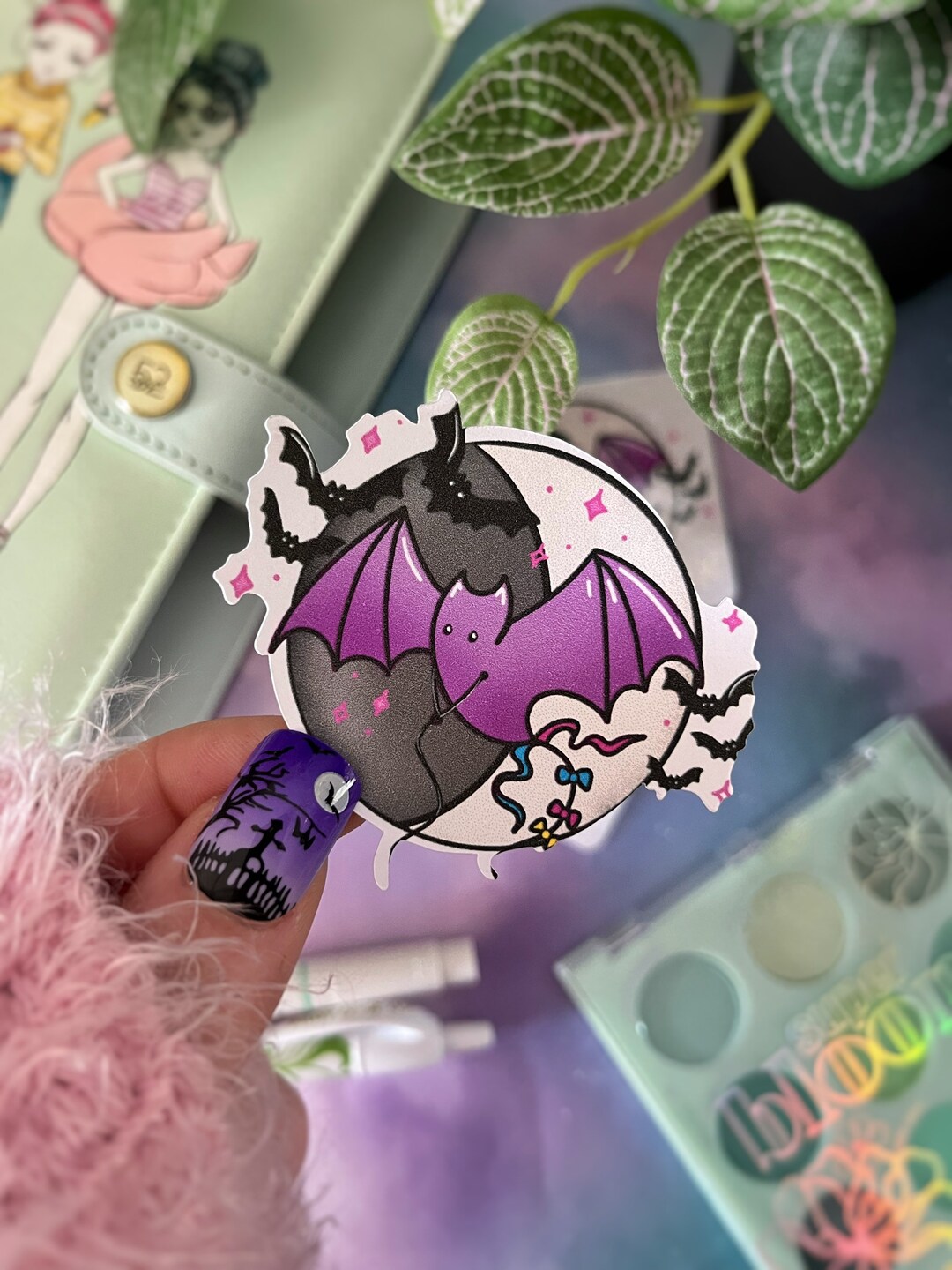 Vinyl Bat Sticker/bat Kite Sticker/artist Sticker/handmade Sticker ...