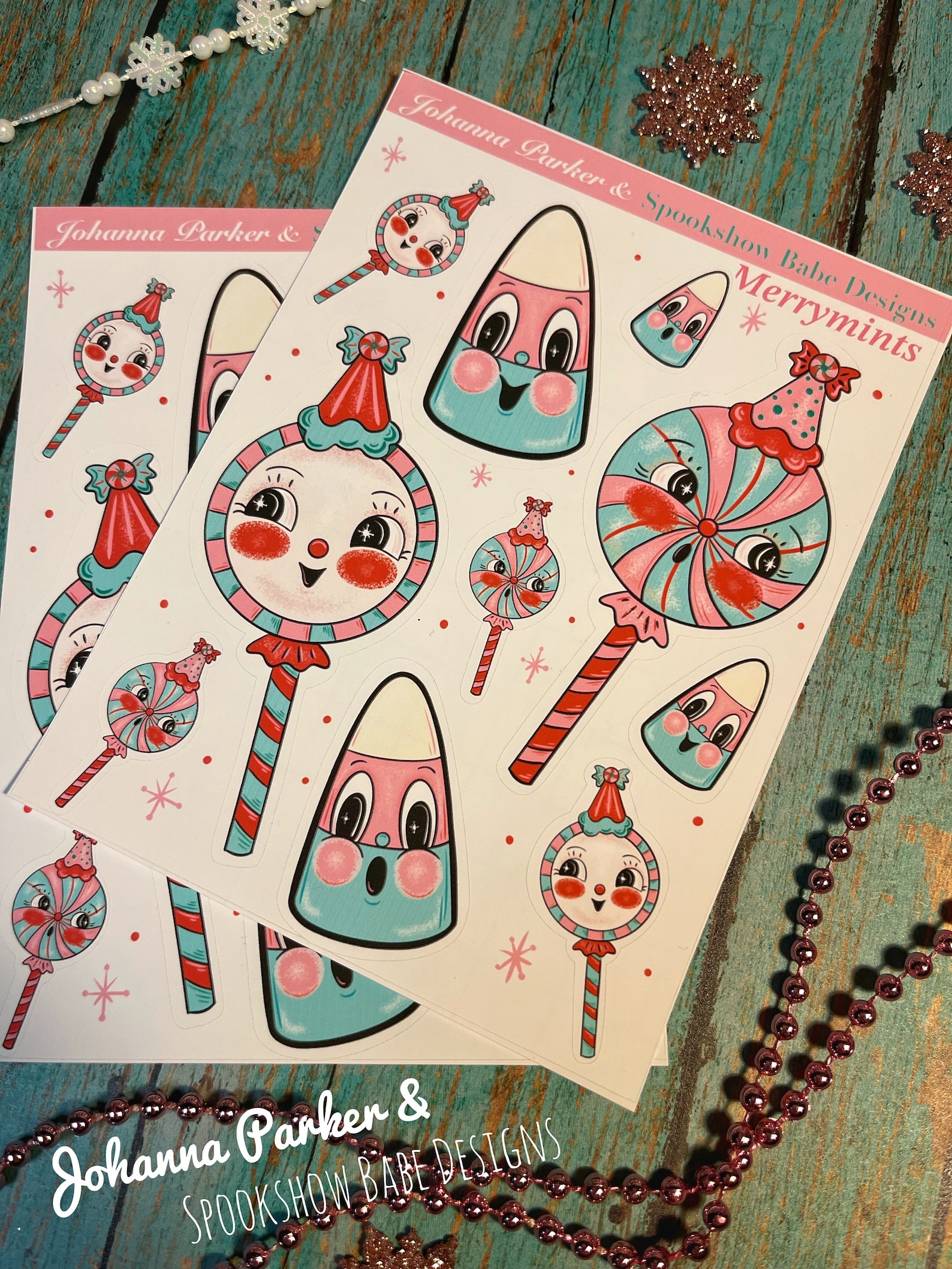 Christmas Candy Sticker Sheet/planner Stickers/johanna Parker Stickers ...