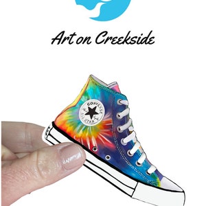 Converse Allstar Hightop Vinyl Sticker, Rainbow Hightop Sticker ...