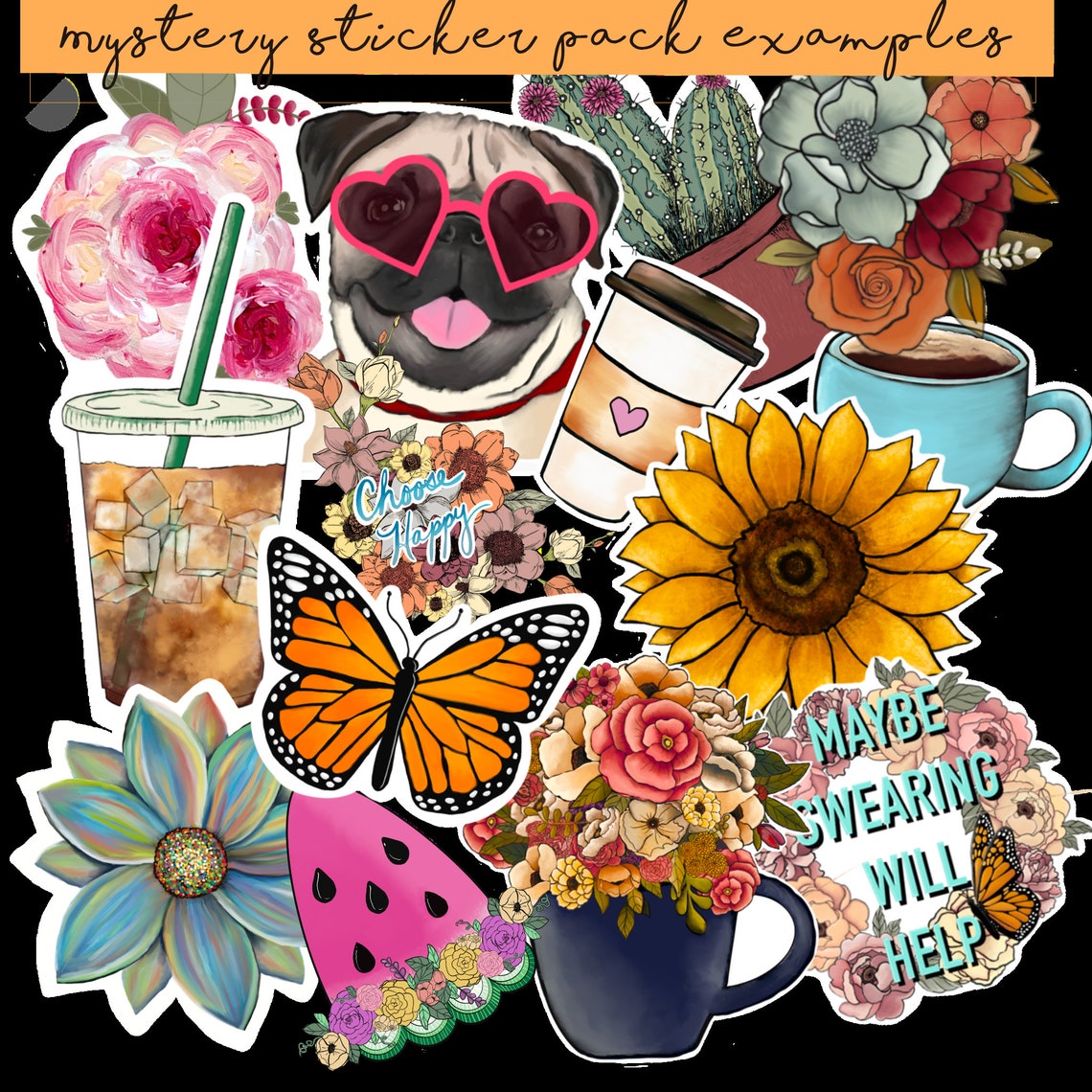 Mystery Sticker Pack - Etsy