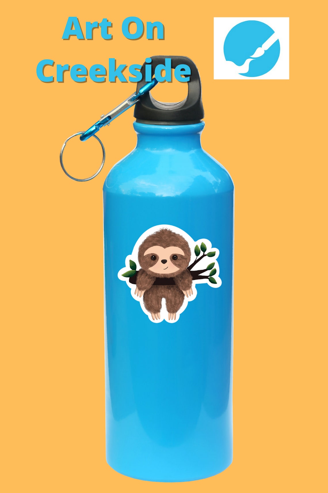 Sloth Vinyl Sticker Adds Super Cute Decoration to Water Bottles ...