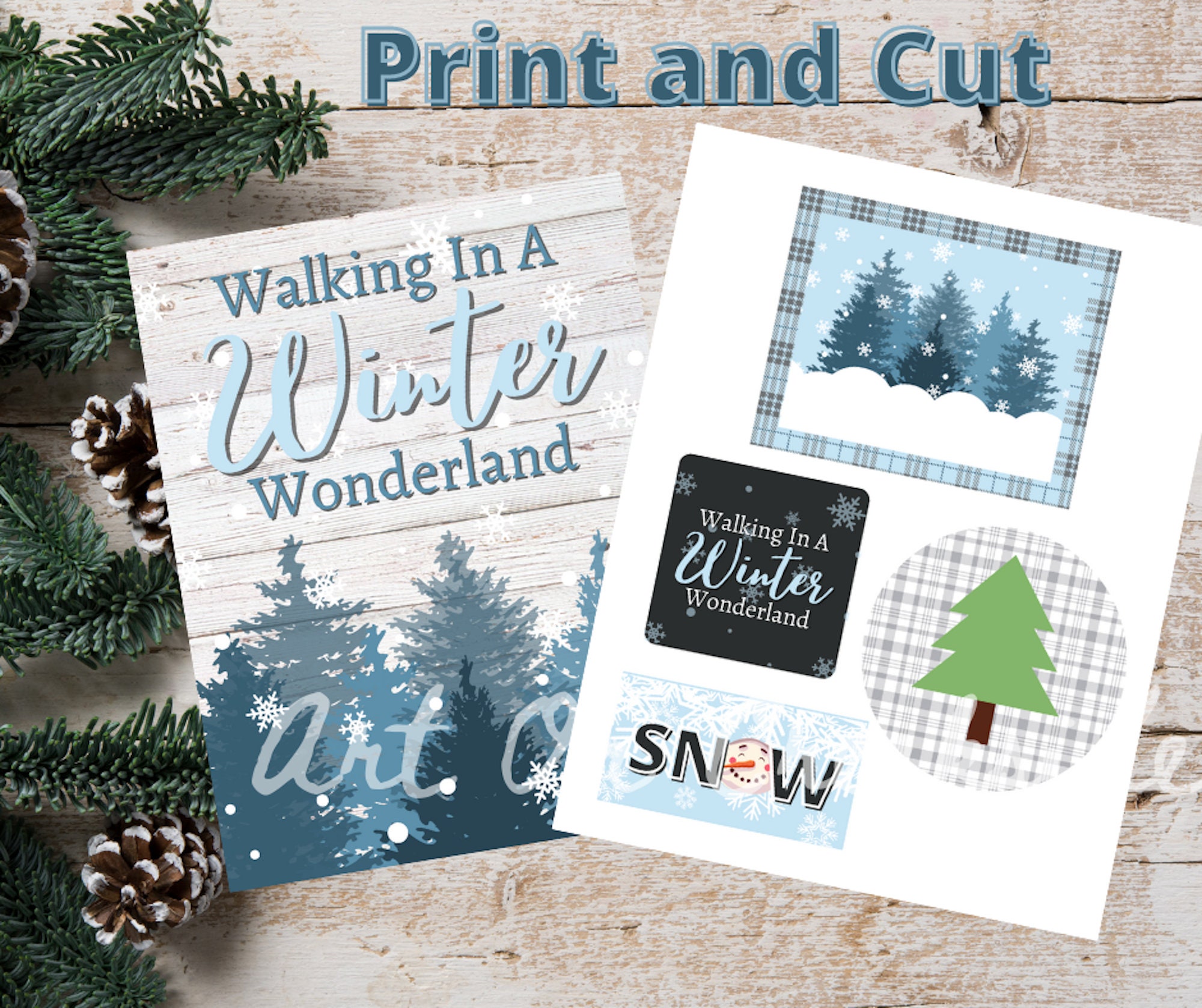 Winter Printable Crafters Bundle Just Print Cut and Crafter - Etsy