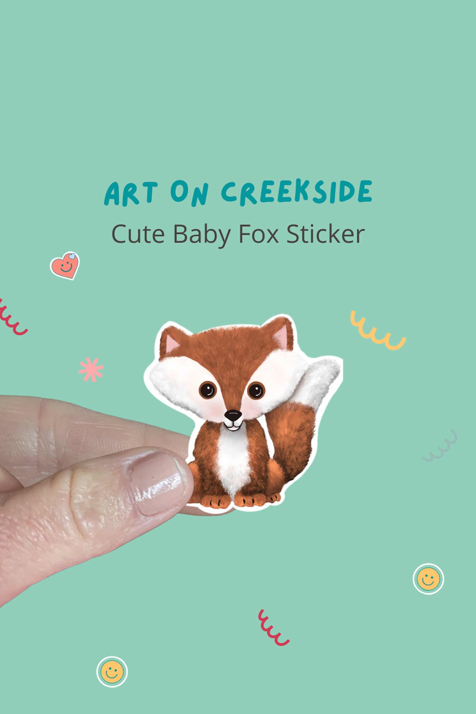 Fox Vinyl Sticker Adds Super Cute Sticker Art Decoration to - Etsy