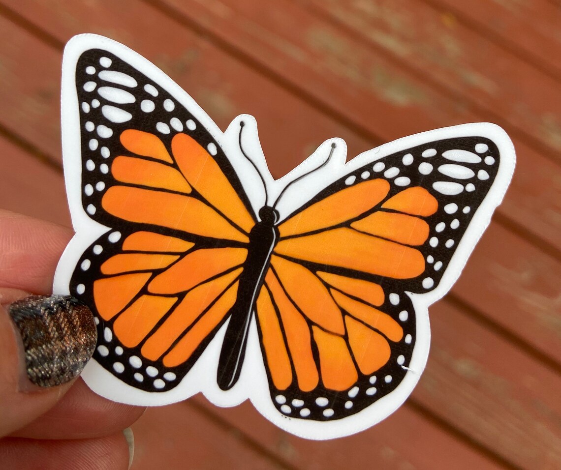 Monarch Butterfly Vinyl Sticker - Etsy