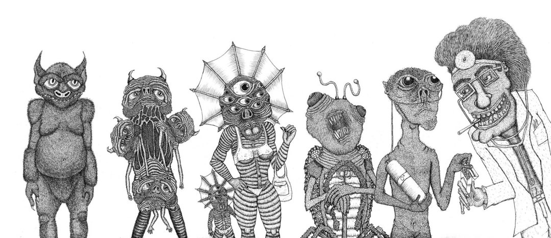 Stress Relief Line - Pen & Ink Illustration (original Drawing on 2 ...