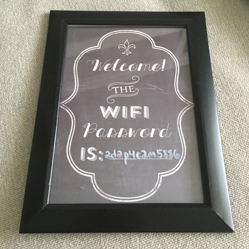 5x7 Wifi Password Printable Instant Download - Etsy