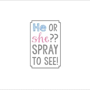 Gender Reveal -- Silly String Label -- He or She? -- Instant Download ...