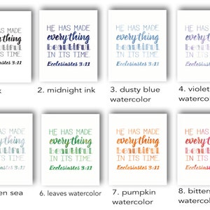 Ecclesiastes 3:11 Art Print He Has Made Everything Beautiful Custom ...