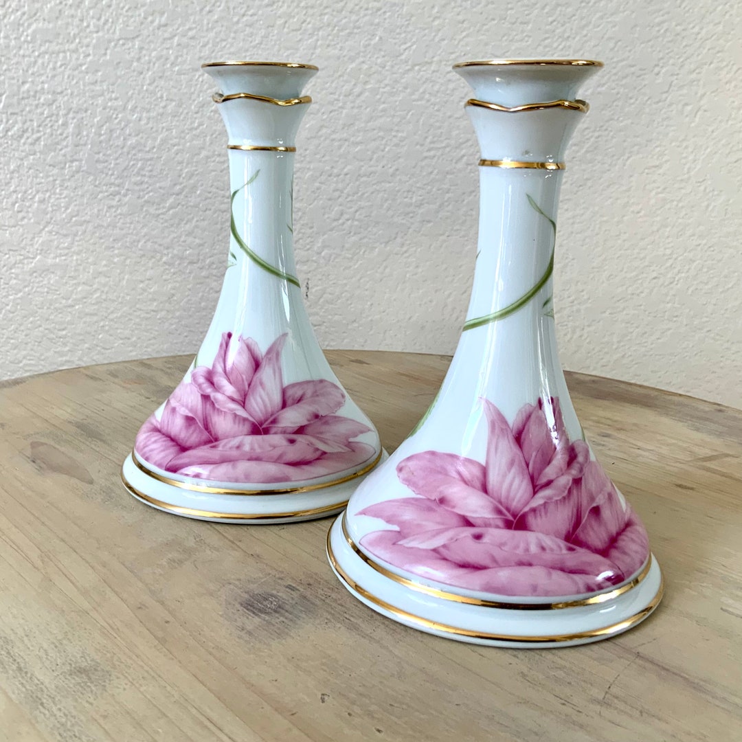 Givenchy Rose Candle Sticks From Franklin Mint - Etsy