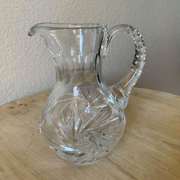 Cut Crystal Pitcher - Etsy