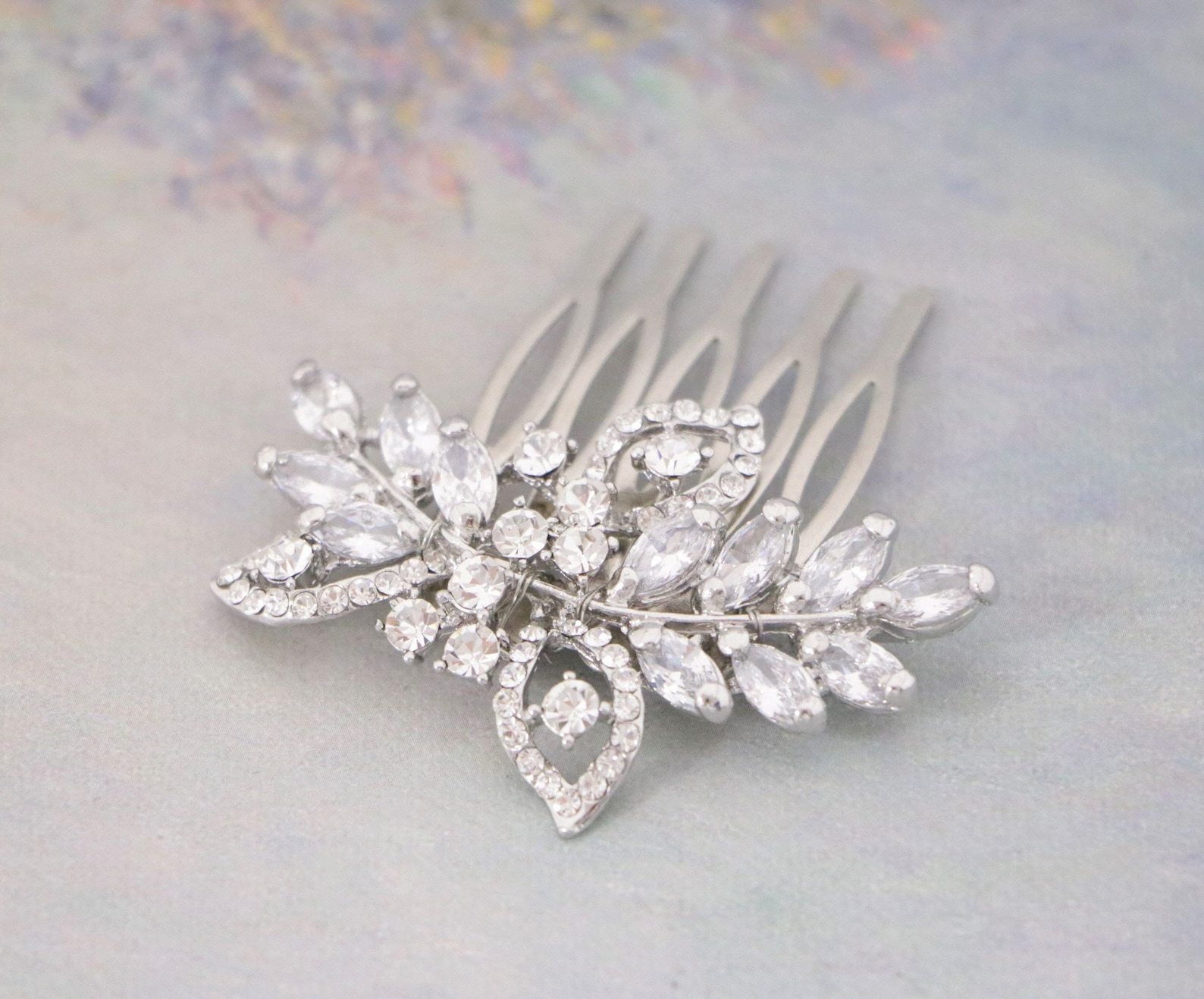 Side Bridal Headpiece Wedding Hair Comb CZ Bridal Comb - Etsy