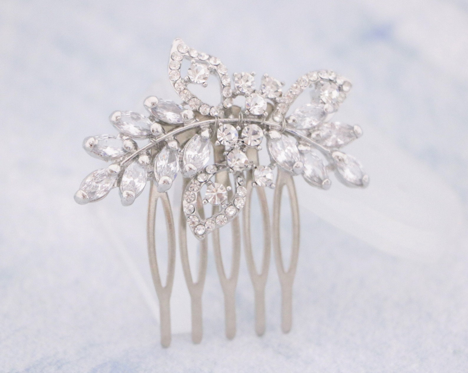 Side Bridal Headpiece Wedding Hair Comb CZ Bridal Comb - Etsy